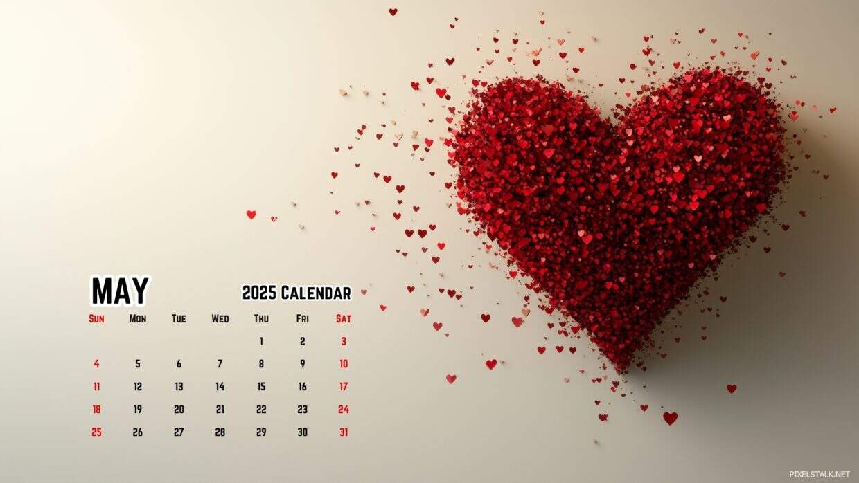 May 2025 Calendar Desktop Wallpapers - PixelsTalk