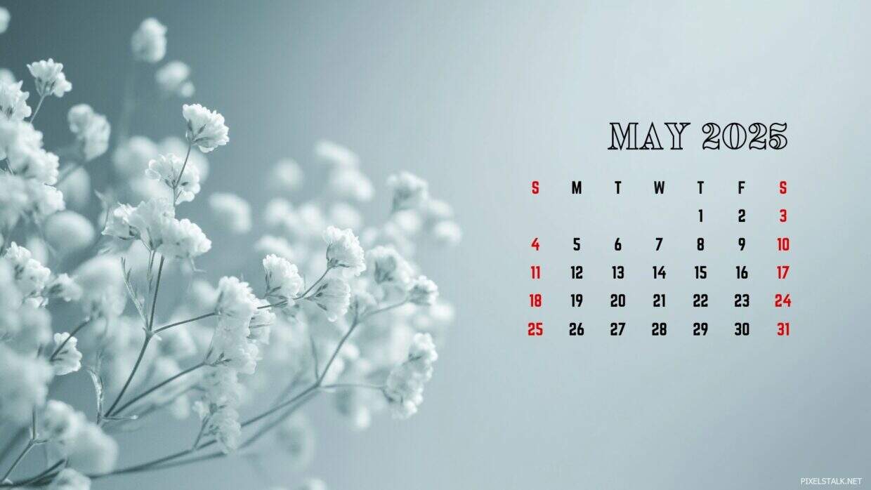 May 2025 Calendar Desktop Wallpapers - PixelsTalk