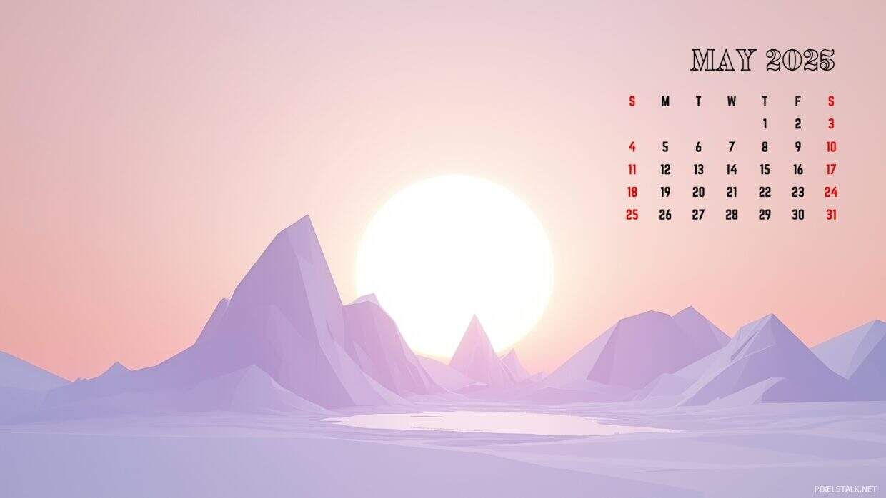 May 2025 Calendar HD Wallpapers - PixelsTalk