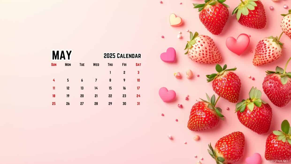 May 2025 Calendar Desktop Wallpapers - PixelsTalk