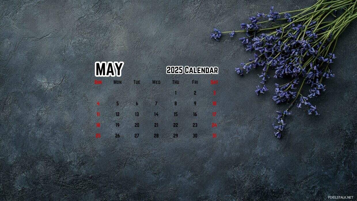 May 2025 Calendar Desktop Backgrounds - PixelsTalk