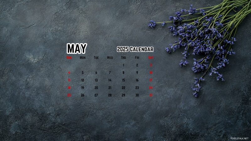 May 2025 Calendar Desktop Backgrounds - PixelsTalk