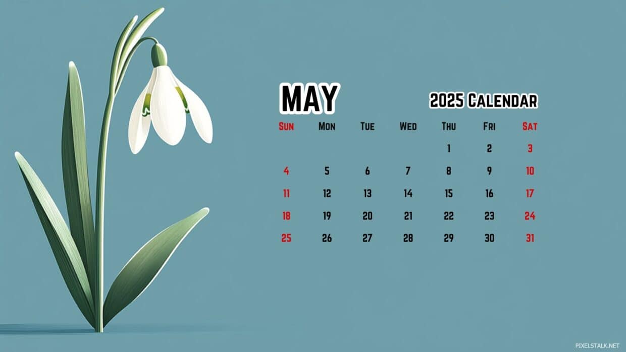 May 2025 Calendar Desktop Backgrounds - PixelsTalk