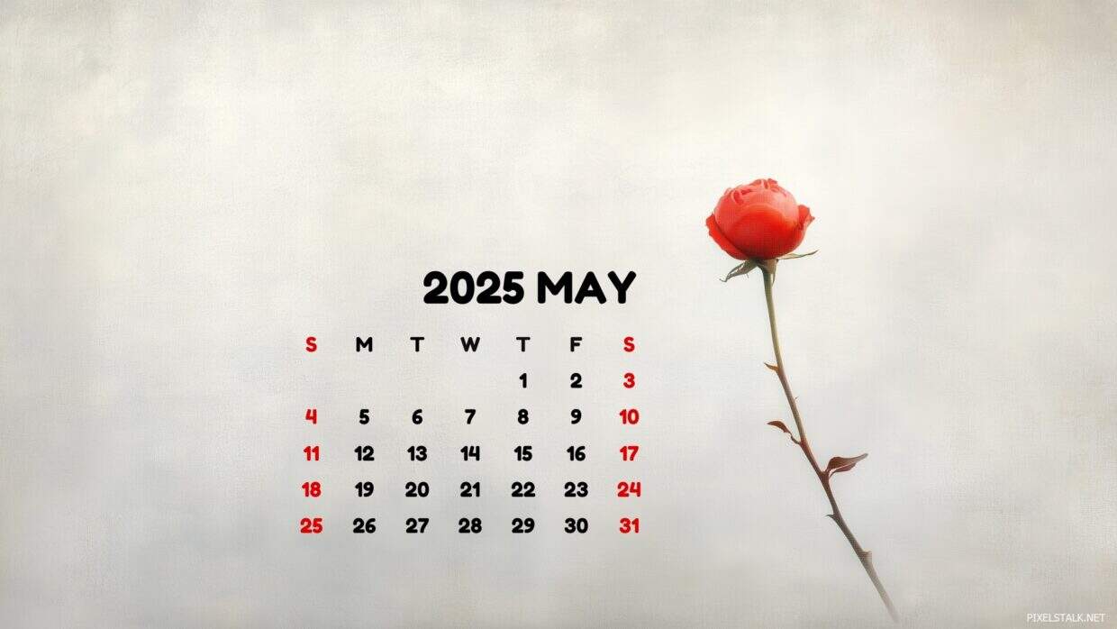 May 2025 Calendar Desktop Backgrounds - PixelsTalk