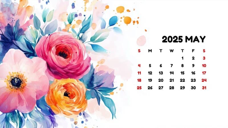 May 2025 Calendar Desktop Backgrounds - PixelsTalk