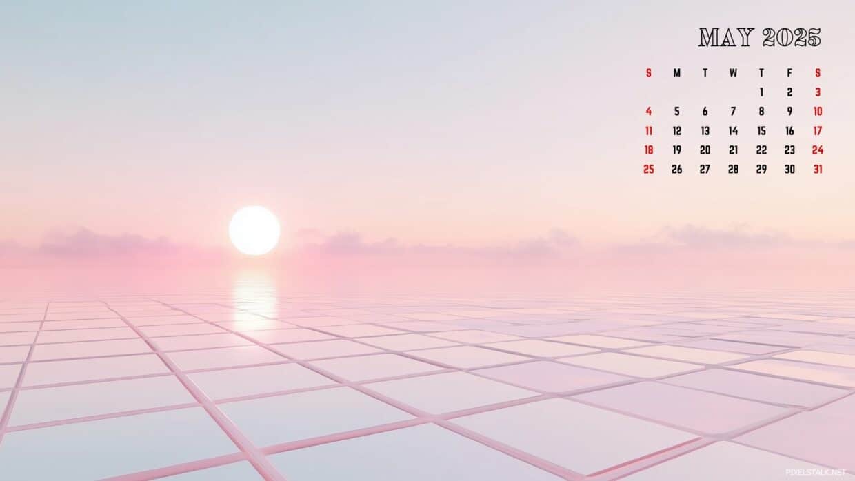 May 2025 Calendar Desktop Backgrounds - PixelsTalk