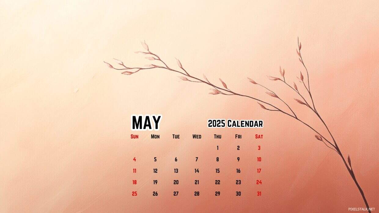 May 2025 Calendar Desktop Backgrounds - PixelsTalk
