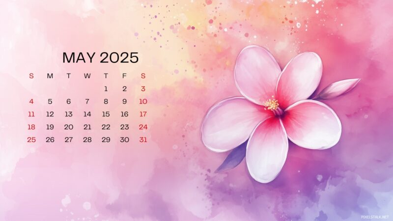 May 2025 Calendar Desktop Backgrounds - PixelsTalk