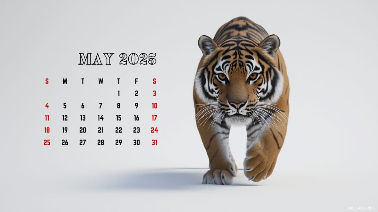 May 2025 Calendar Desktop Backgrounds - PixelsTalk