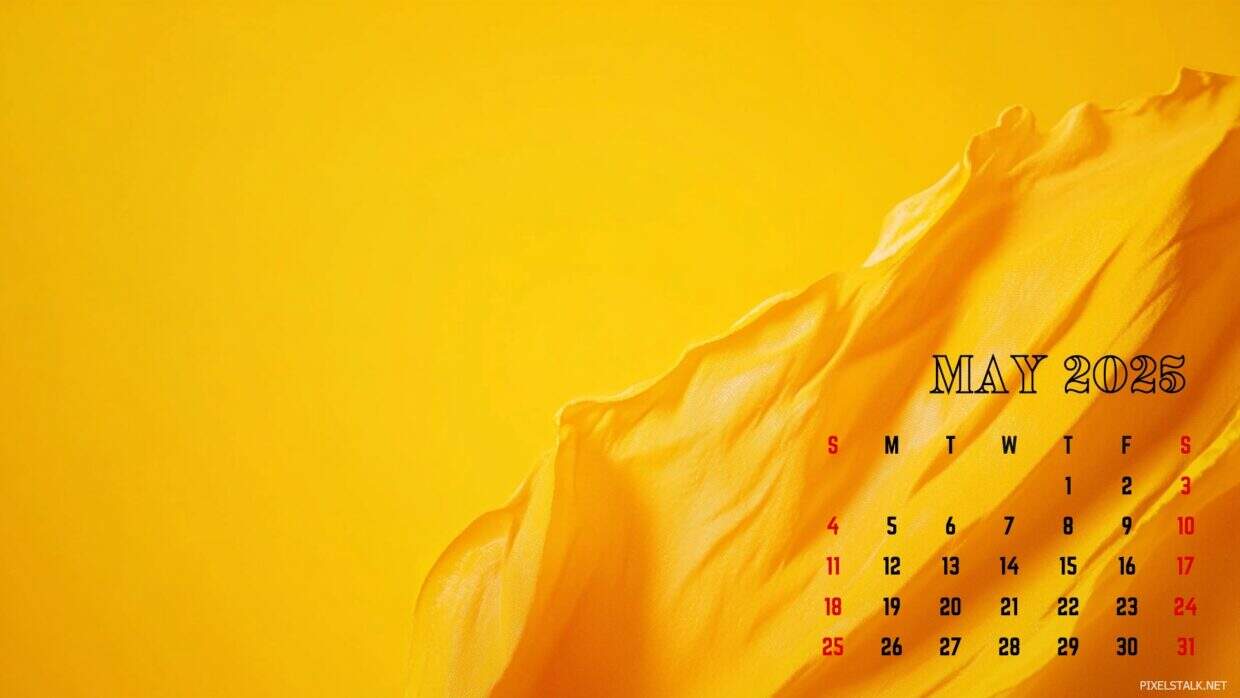 May 2025 Calendar Desktop Wallpapers - PixelsTalk