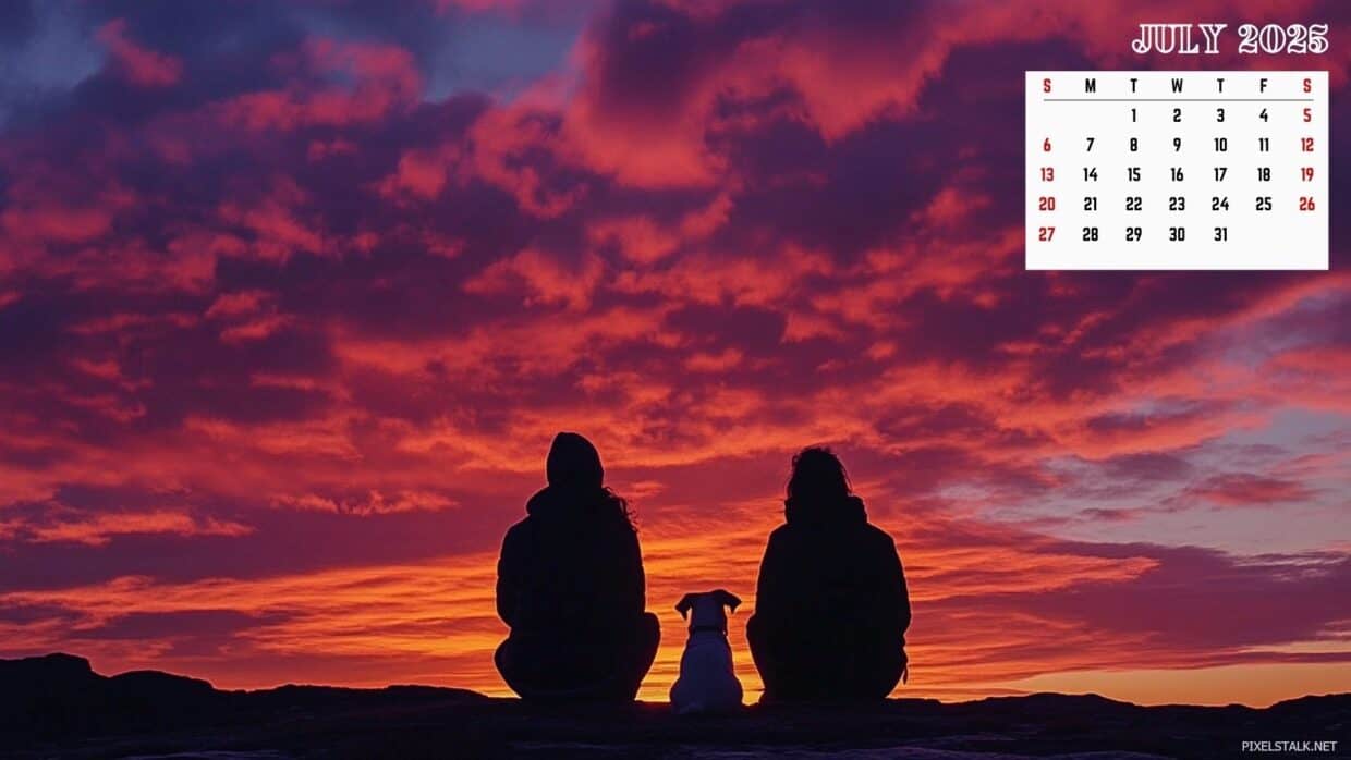 Calendar 2025 July Wallpaper HD for PC - PixelsTalk