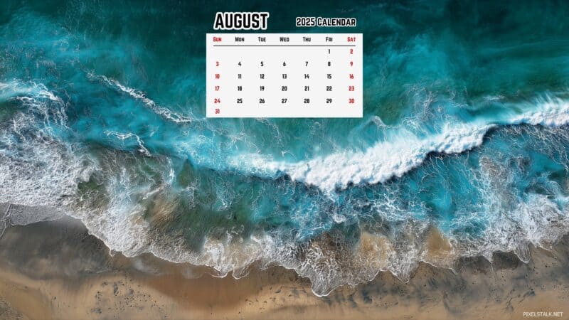 2025 August Calendar Desktop Backgrounds - PixelsTalk