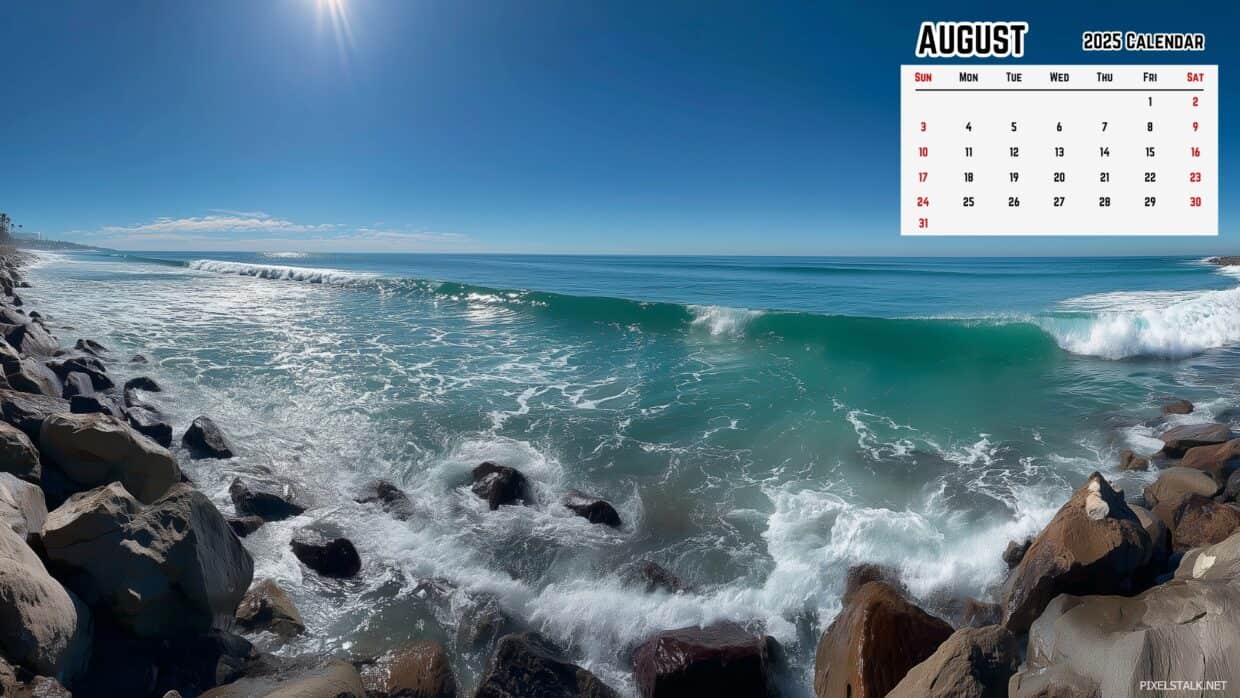 2025 August Calendar Desktop Backgrounds - PixelsTalk