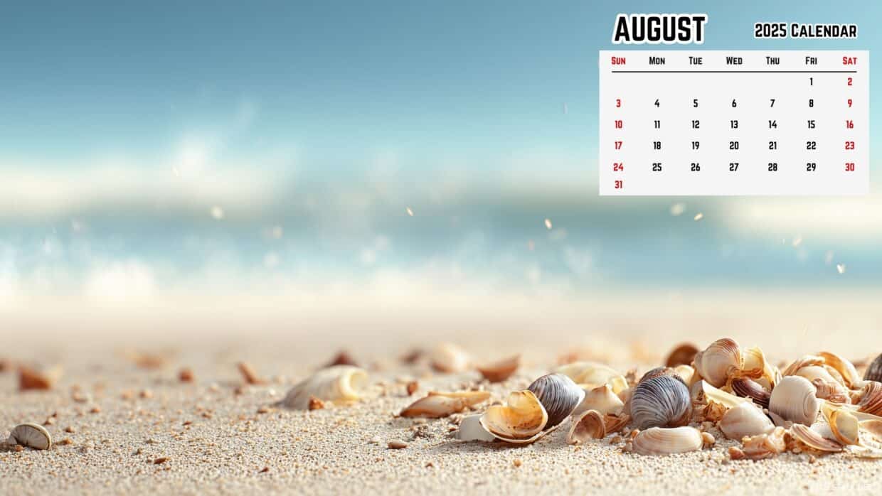 2025 August Calendar Desktop Backgrounds - PixelsTalk
