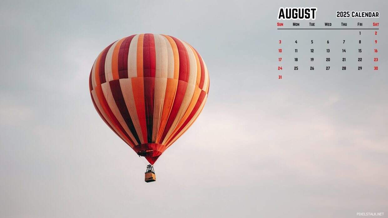 2025 August Calendar Desktop Backgrounds - PixelsTalk