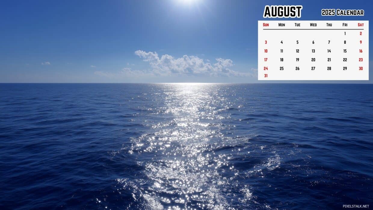 2025 August Calendar Desktop Backgrounds - PixelsTalk