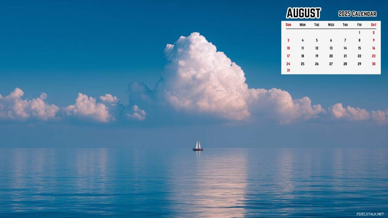 2025 August Calendar Desktop Backgrounds - PixelsTalk