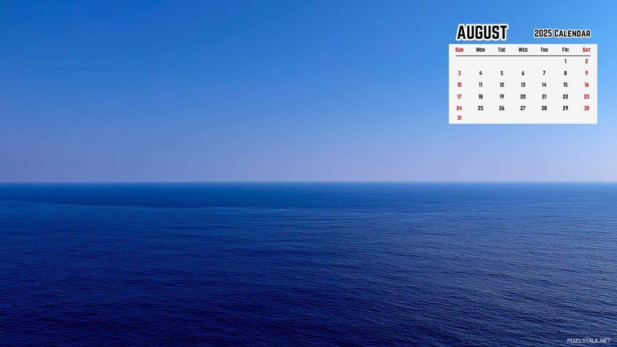 2025 August Calendar Desktop Backgrounds - PixelsTalk