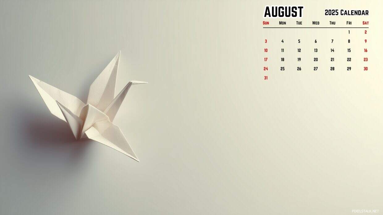 2025 August Calendar Desktop Backgrounds - PixelsTalk