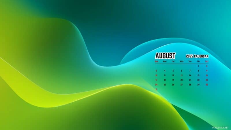August 2025 Calendar Desktop Wallpapers - PixelsTalk