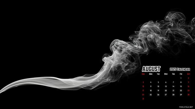 August 2025 Calendar Desktop Wallpapers - PixelsTalk