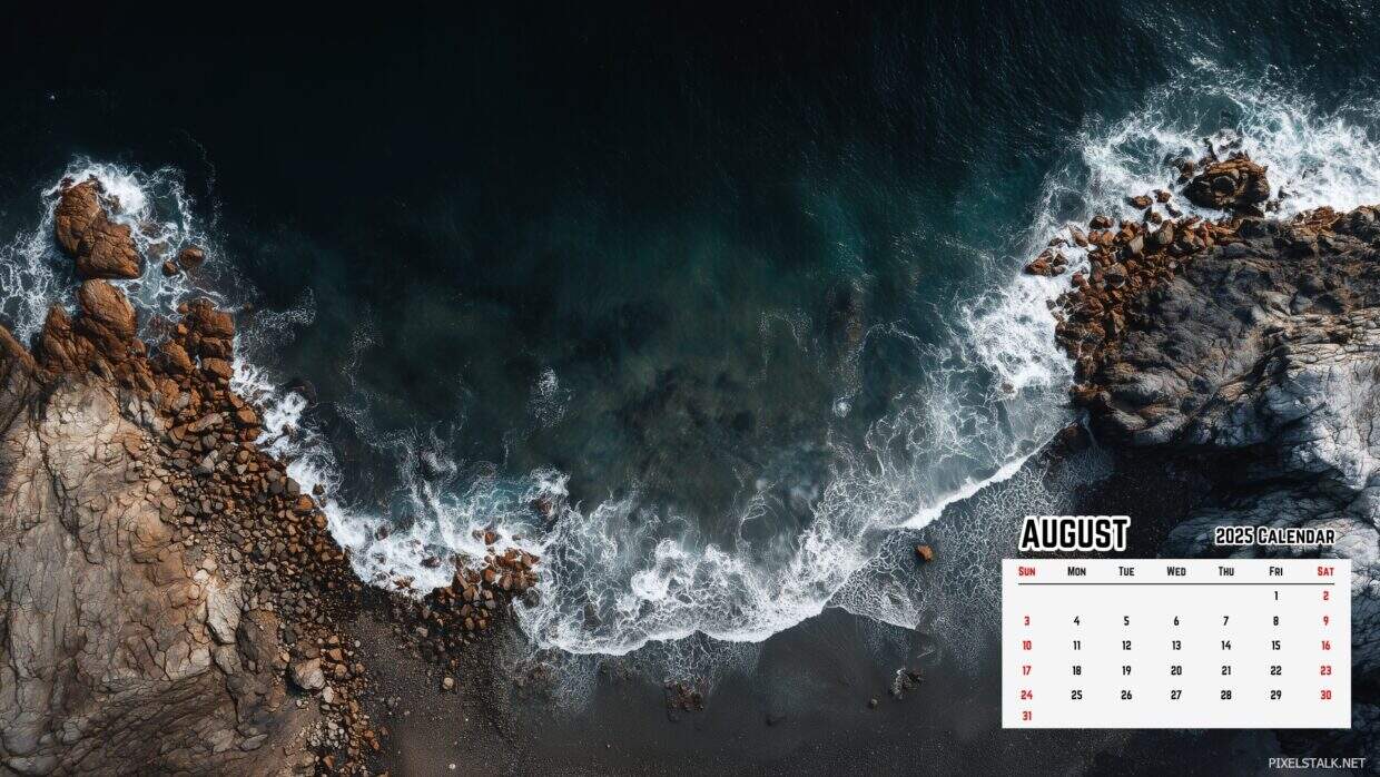 August 2025 Calendar Desktop Wallpapers - PixelsTalk