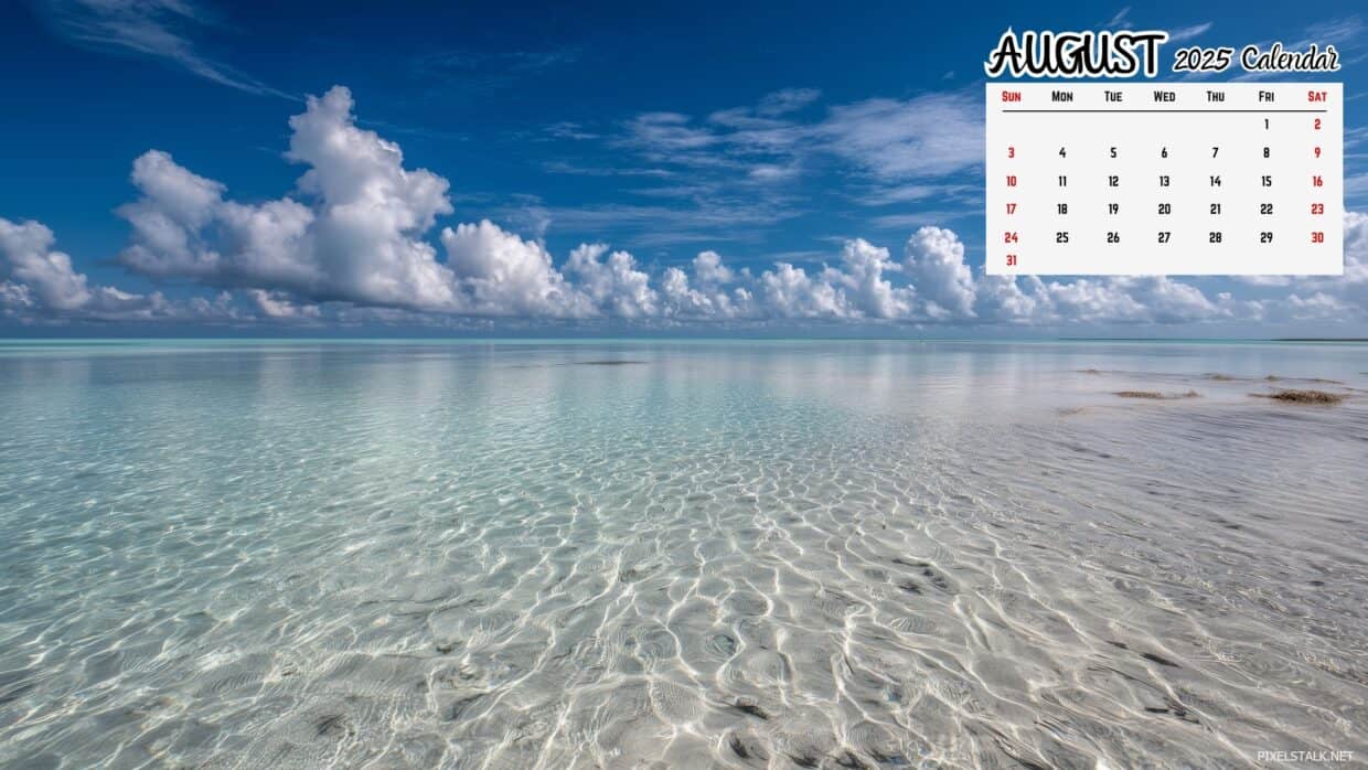 2025 August Calendar Desktop Backgrounds - PixelsTalk