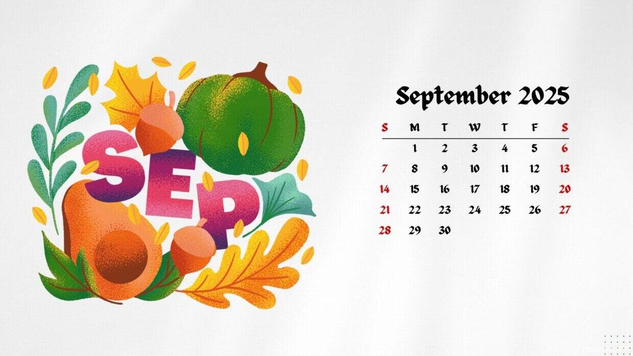 30+ Free September 2025 Calendar Desktop Wallpapers in HD - PixelsTalk