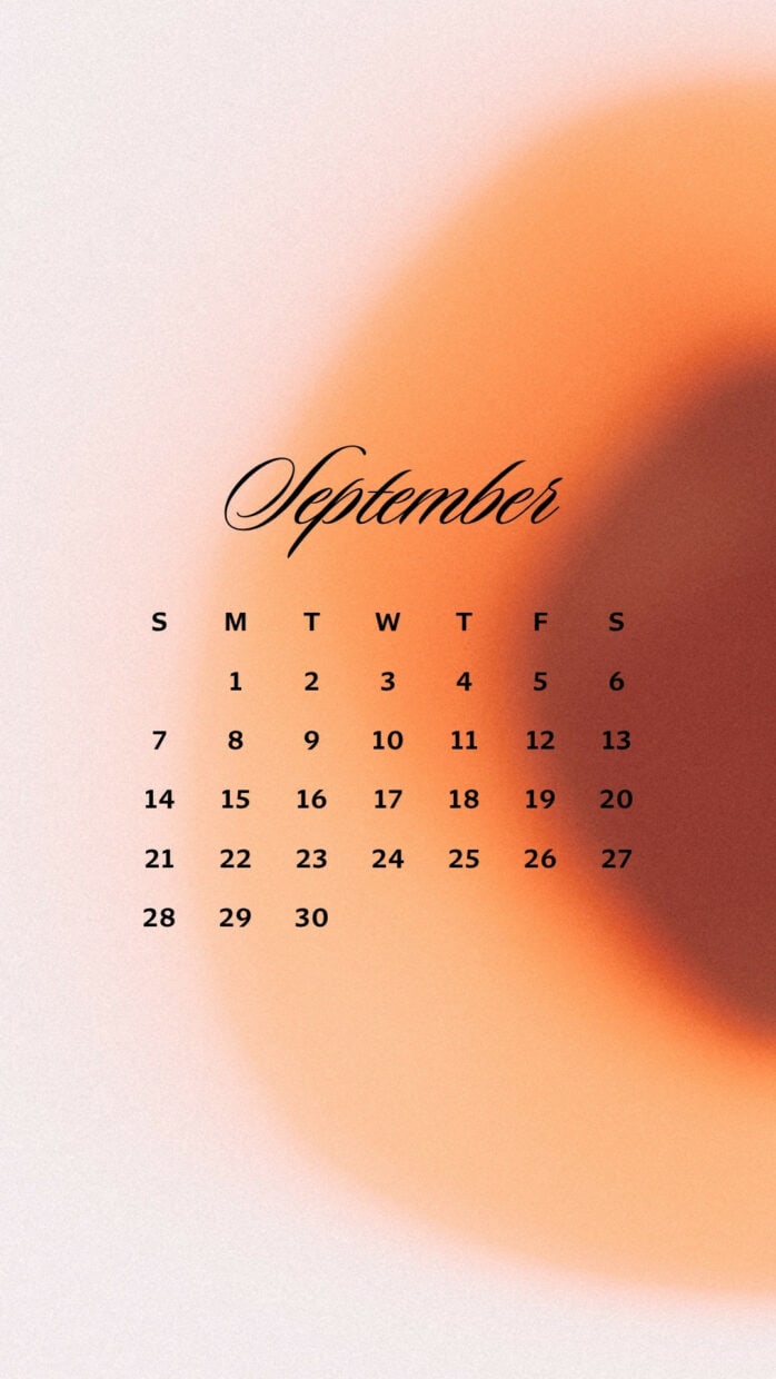 September 2025 Calendar Wallpapers for iPhone and Android - PixelsTalk