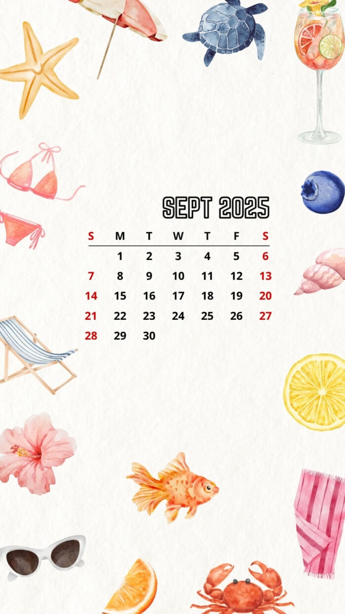 September 2025 Calendar Wallpapers for iPhone and Android - PixelsTalk