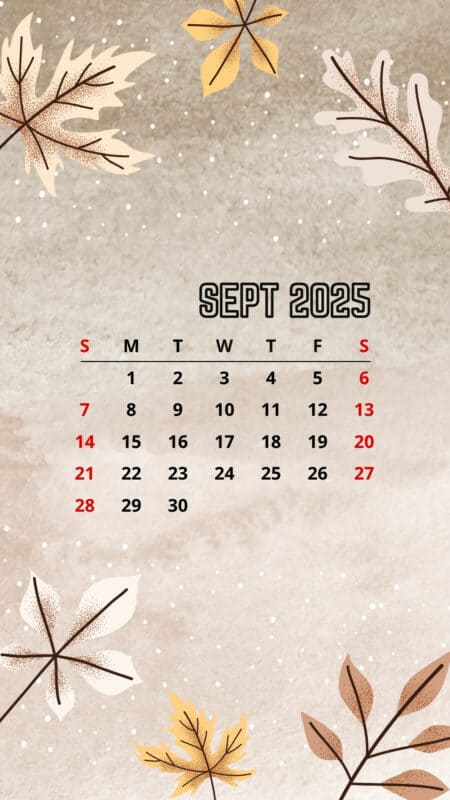 September 2025 Calendar Wallpapers for iPhone and Android - PixelsTalk