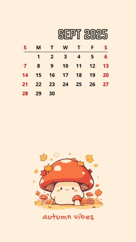 September 2025 Calendar Wallpapers for iPhone and Android - PixelsTalk