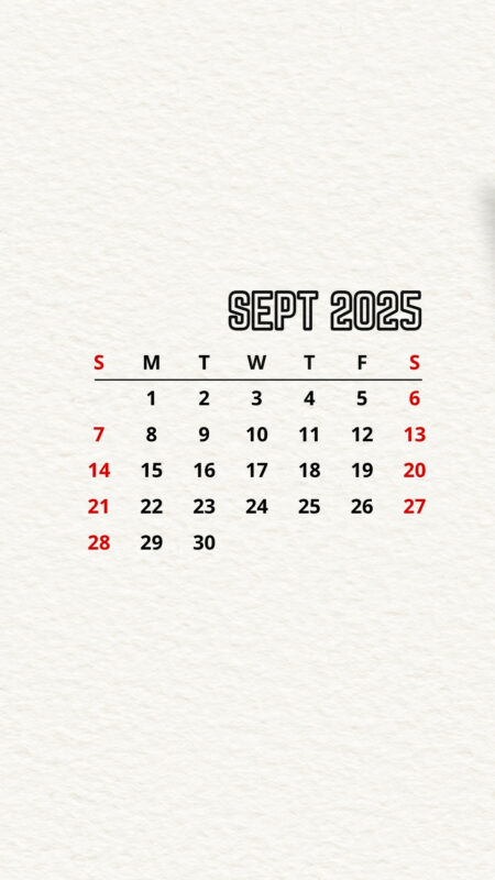 September 2025 Calendar Wallpapers for iPhone and Android - PixelsTalk
