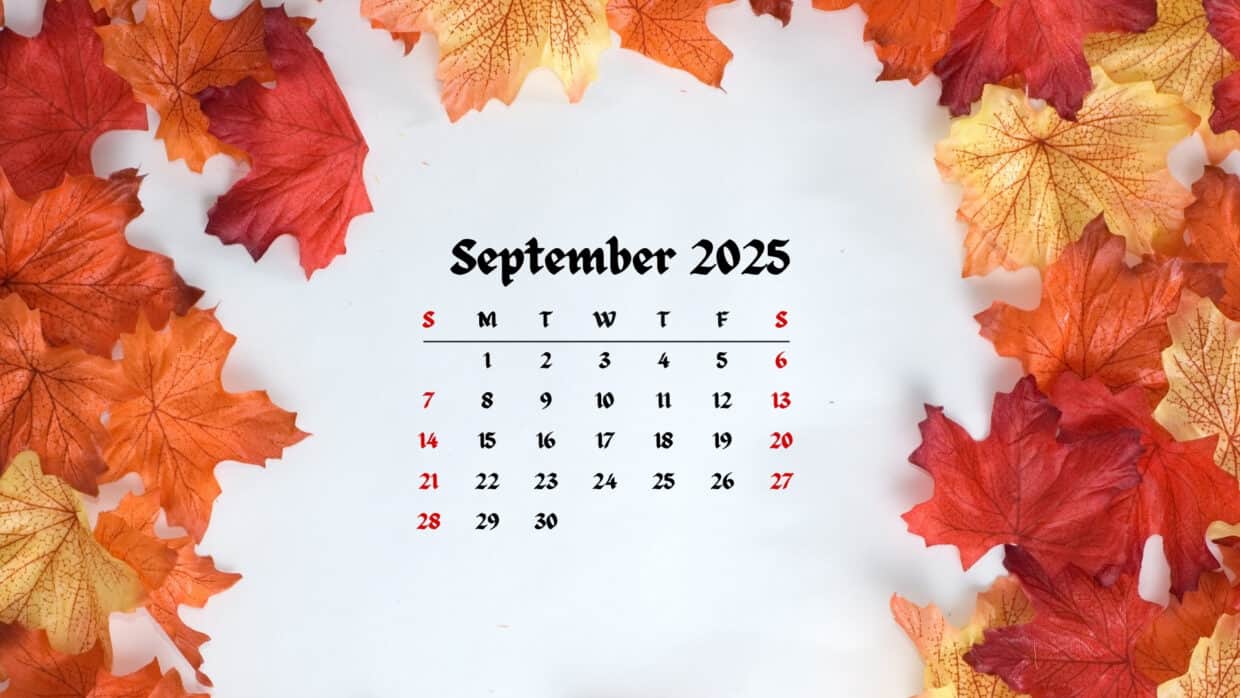 September 2025 Calendar Desktop Backgrounds – Free HD Wallpapers to ...