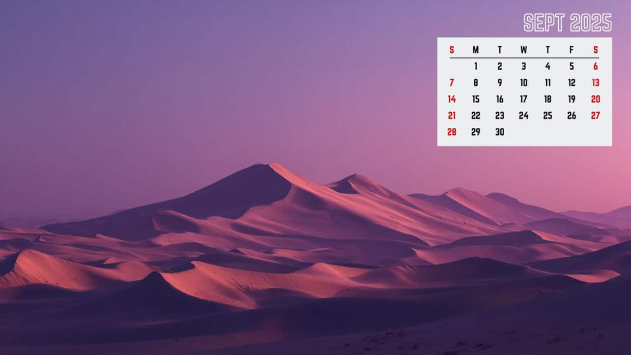 September 2025 Calendar Desktop Backgrounds – Free HD Wallpapers to ...