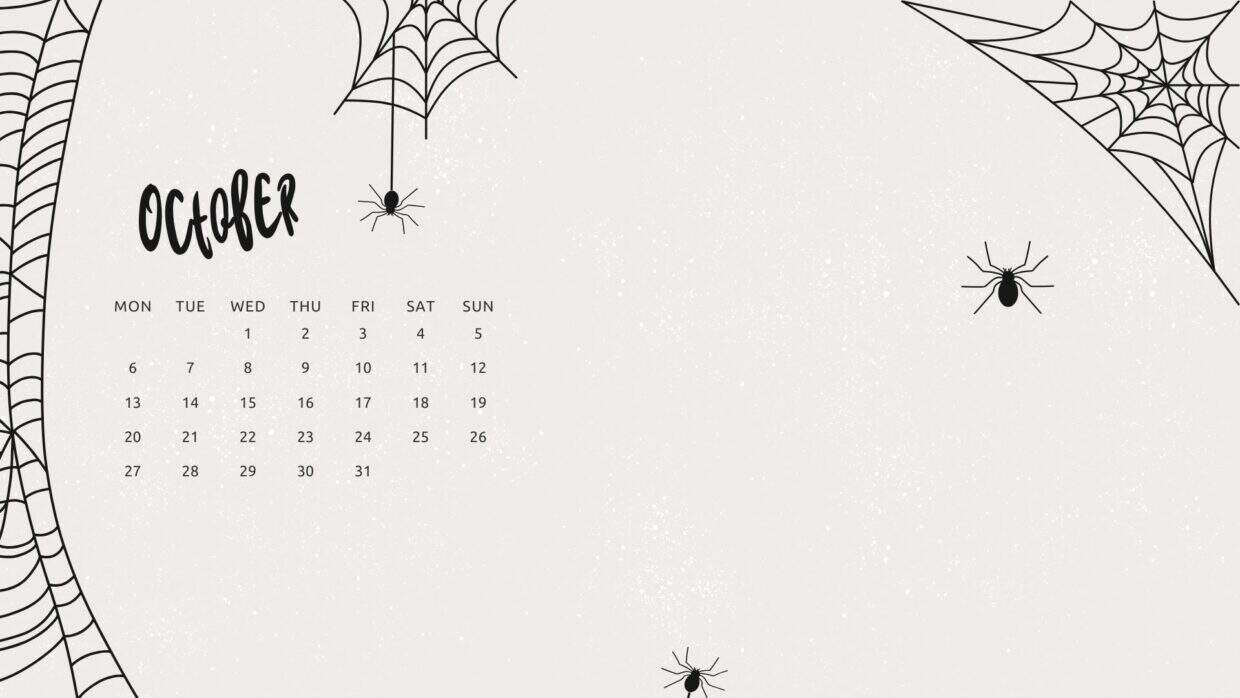 October 2025 Calendar Desktop Backgrounds - PixelsTalk