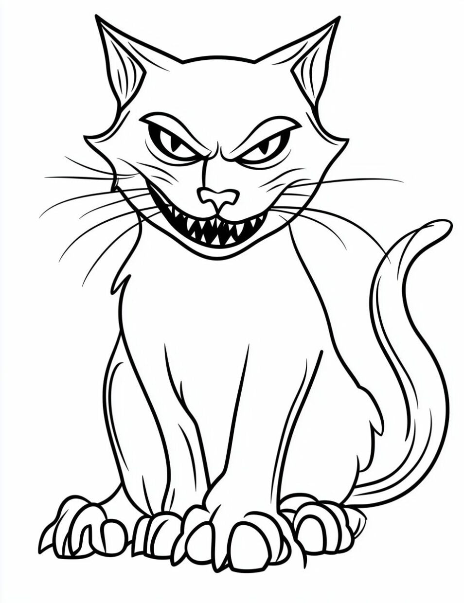 Free Halloween cat coloring pages printable - PixelsTalk