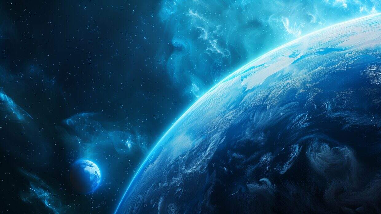 Blue Space Backgrounds for desktop - PixelsTalk