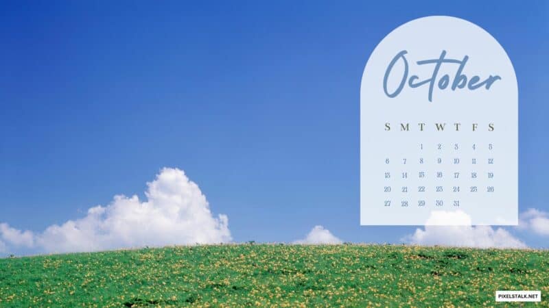 October 2024 Calendar Desktop Wallpapers - PixelsTalk