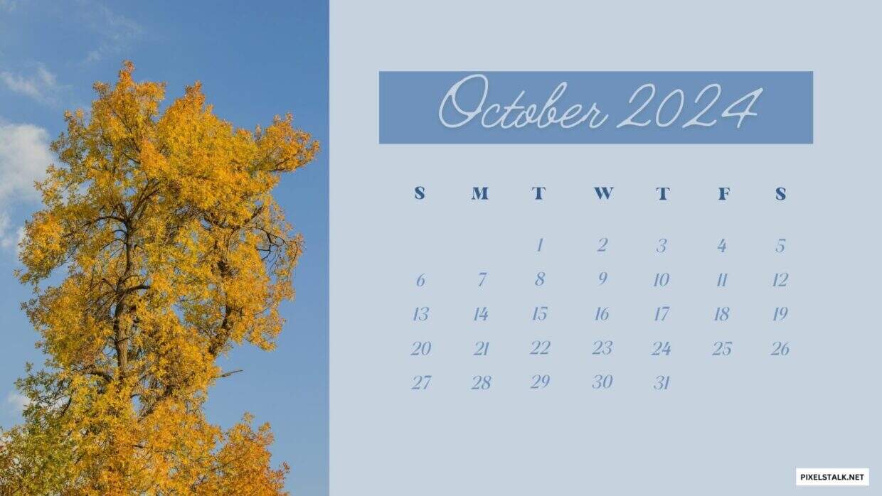 October 2024 Calendar Backgrounds - PixelsTalk