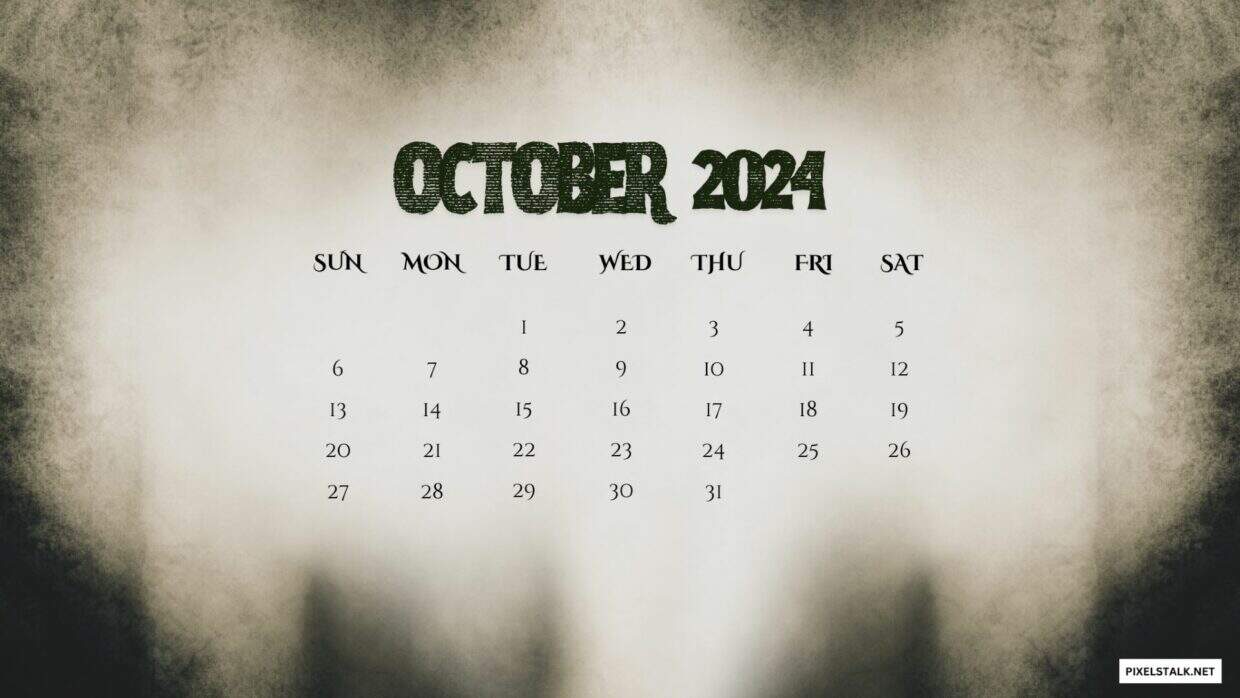 October 2024 Calendar Backgrounds - PixelsTalk