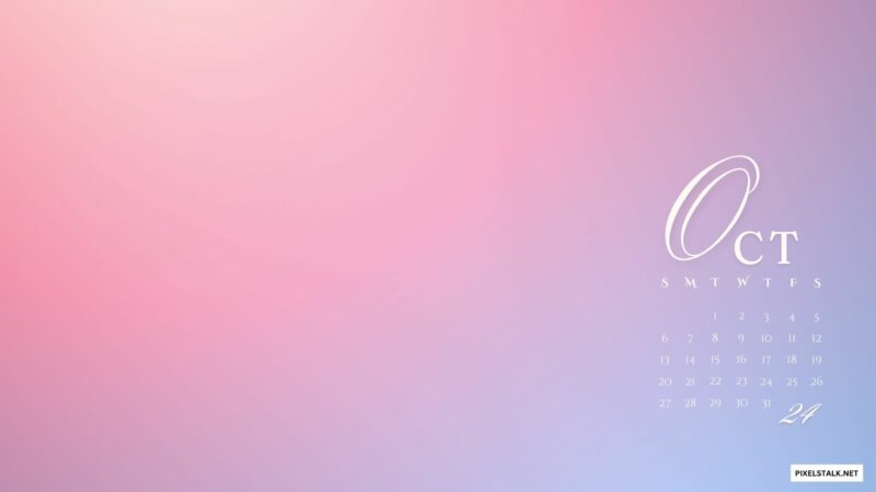 October 2024 Calendar Backgrounds - PixelsTalk