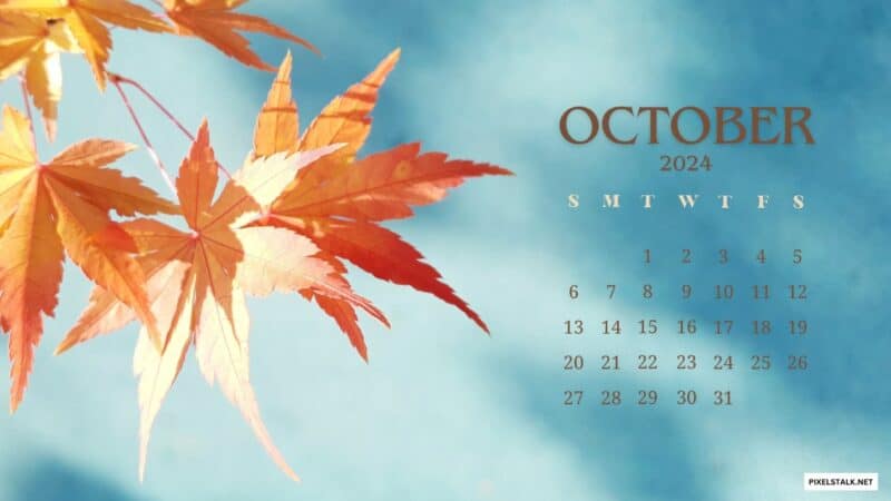 October 2024 Calendar Backgrounds - PixelsTalk
