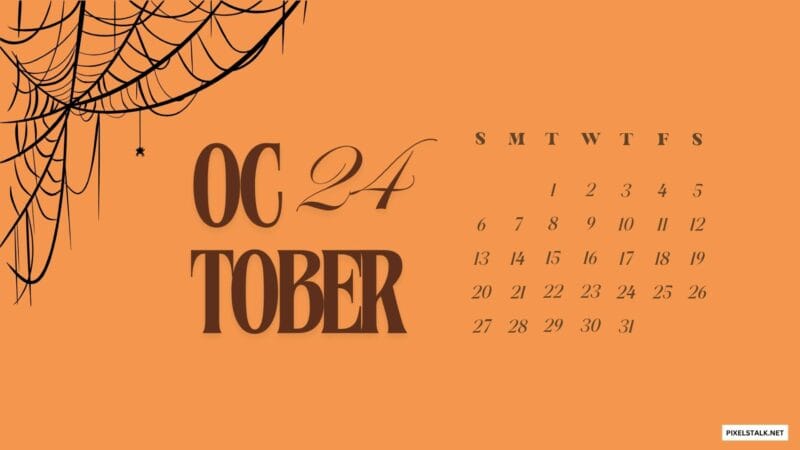 October 2024 Calendar Desktop Wallpapers - PixelsTalk