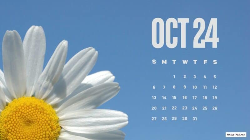October 2024 Calendar Desktop Wallpapers - PixelsTalk