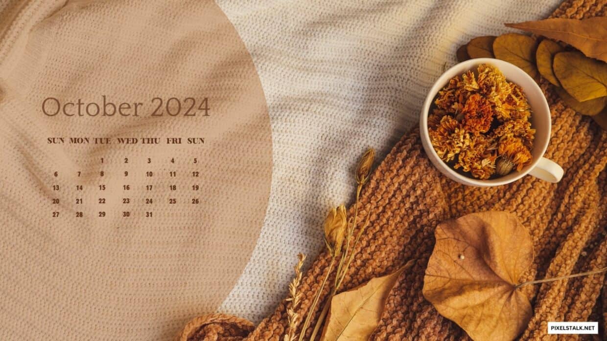 October 2024 Calendar Desktop Wallpapers - PixelsTalk