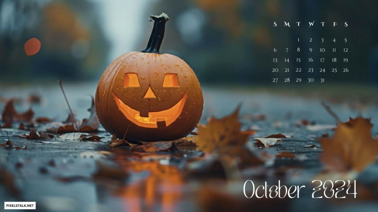 October 2024 Calendar Desktop Wallpapers - PixelsTalk