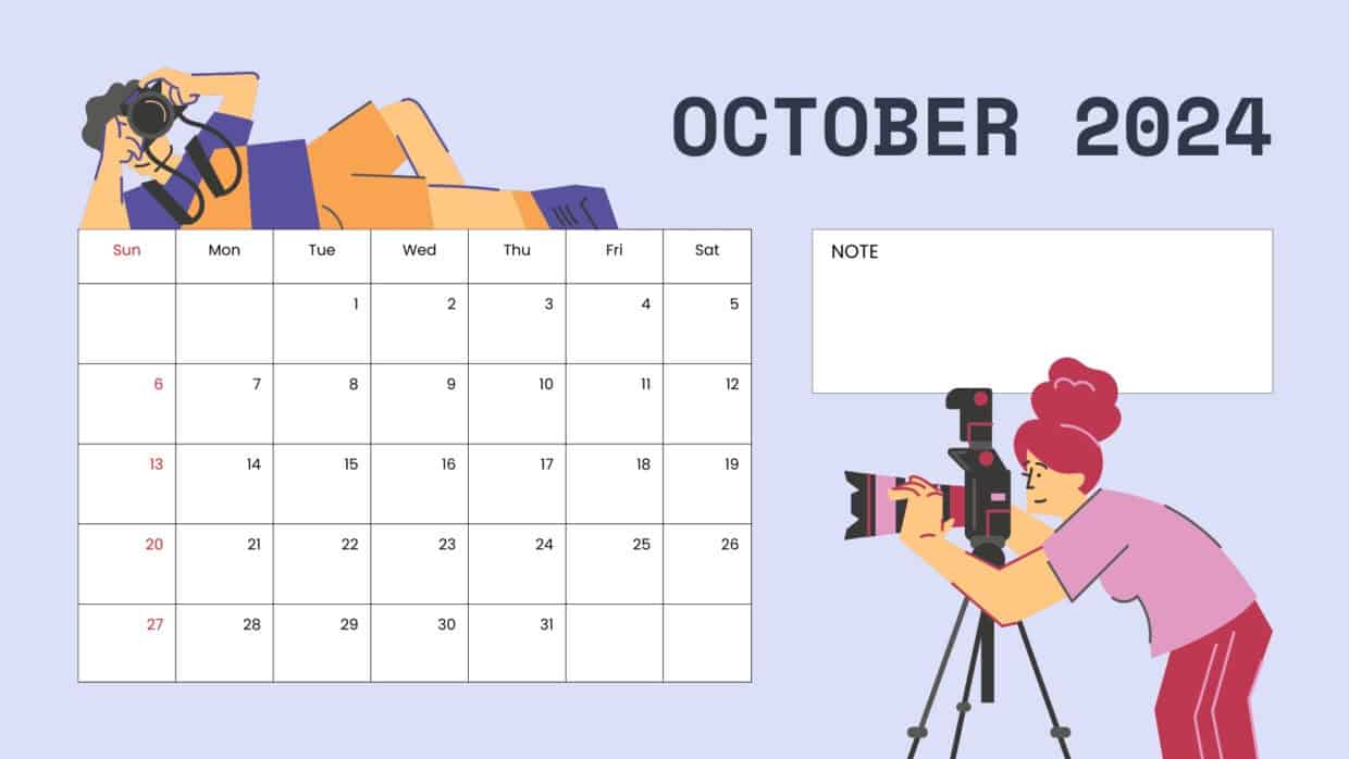 October 2024 Calendar Backgrounds - PixelsTalk