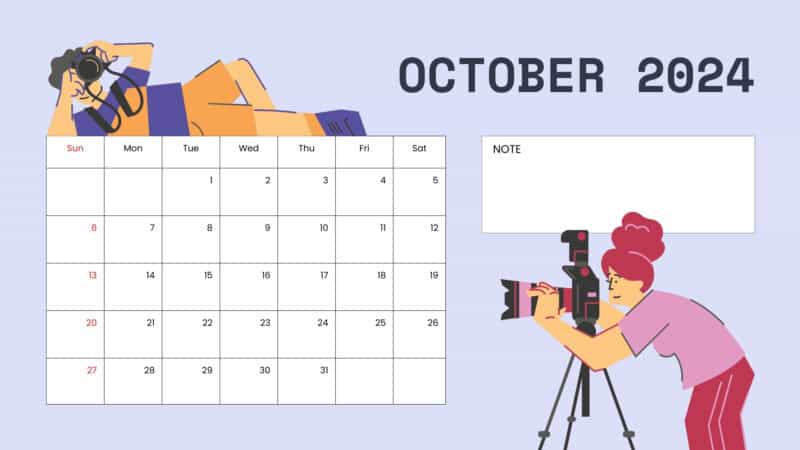 October 2024 Calendar Backgrounds - PixelsTalk