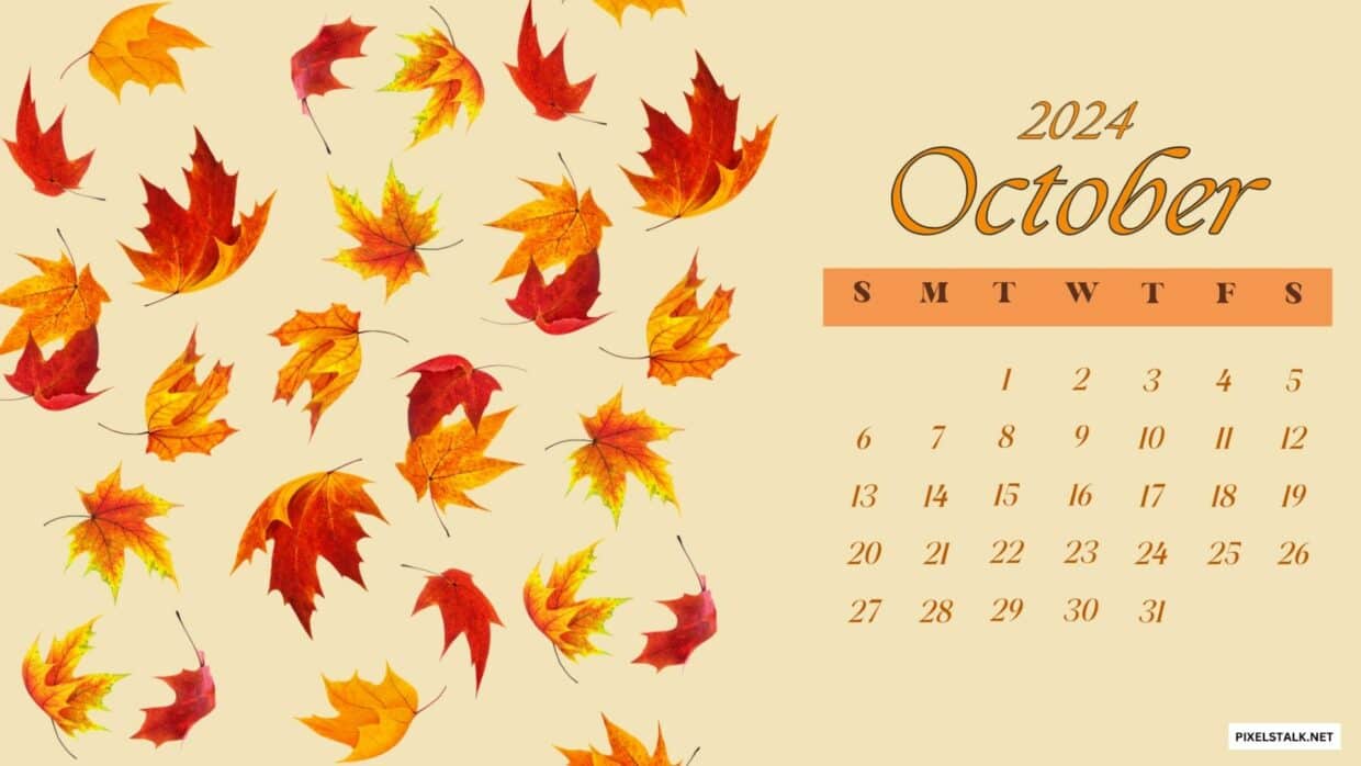 October 2024 Calendar Backgrounds - PixelsTalk